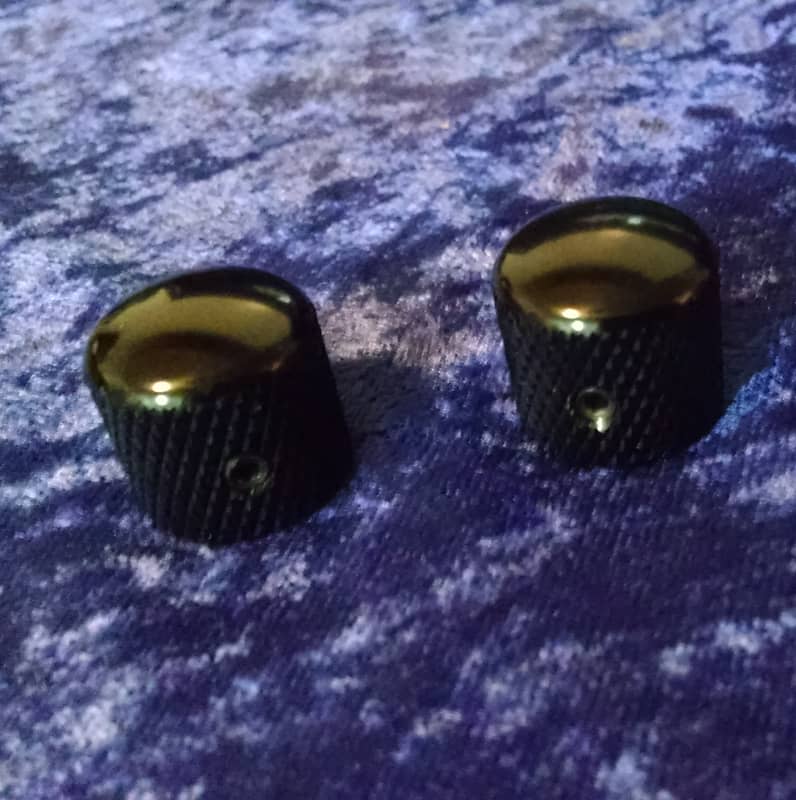 Allparts 2X Dome Knob Black W/set screw | Reverb