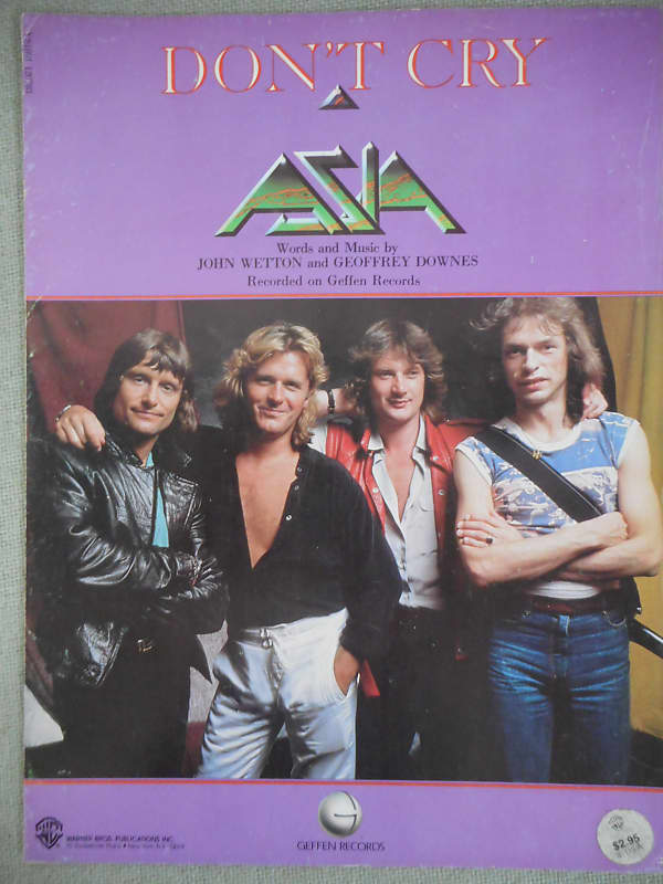 Asia "Don't Cry" Sheet Music 1983 | Reverb