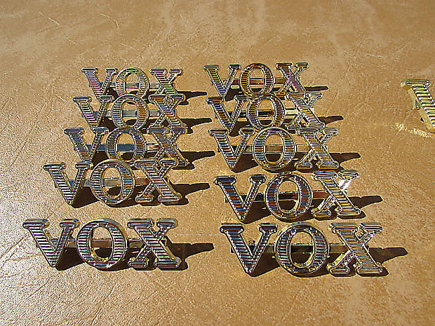 Vox Vox Small Emblems / NEW RI Gold / FOR AC 4, 10, AND | Reverb