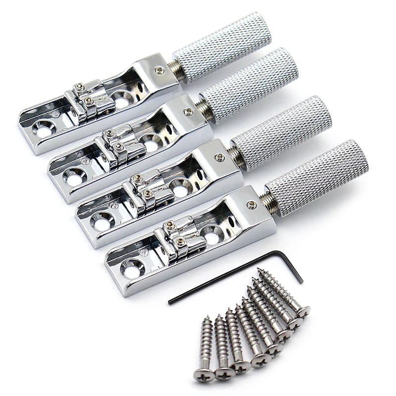 Chrome 4 String Headless Bass Single String Saddle Bridge | Reverb