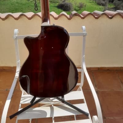 Crafter SA-TVMS Hybrid Thin-Body Acoustic/Electric Guitar | Reverb