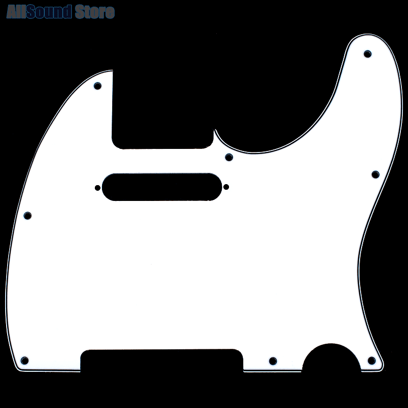 3-Ply White Pickguard for USA MIM Standard Fender Telecaster | Reverb