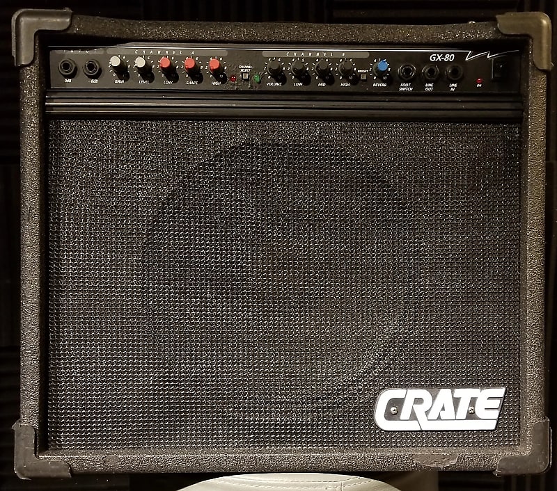 Crate GX-80 1990's Black Tolex Guitar 1x12" Combo amp | Reverb
