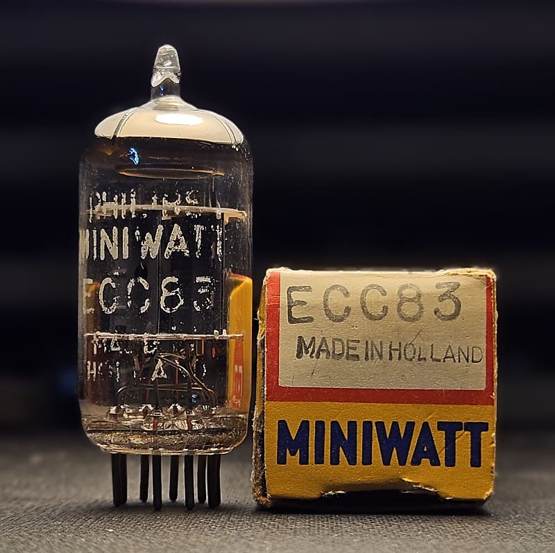 Philips ECC83 I61 Extremely Rare First Short Plate Heerlen | Reverb