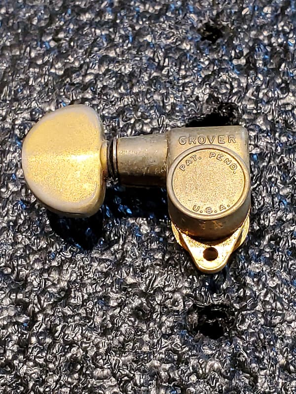 (#T358) 1950's Grover Romantic Gold Pat Pending Tuner Treble | Reverb