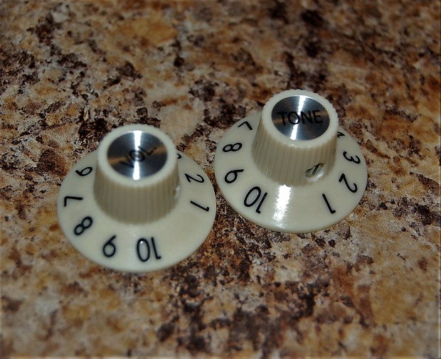 Off White Fender Jazzmaster Witch Hat Knob Repro Allparts | Reverb