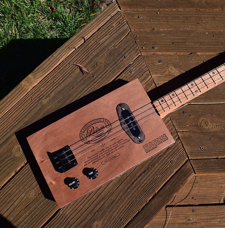 Cigar box guitar, 3-string electric guitar, cbg | Reverb