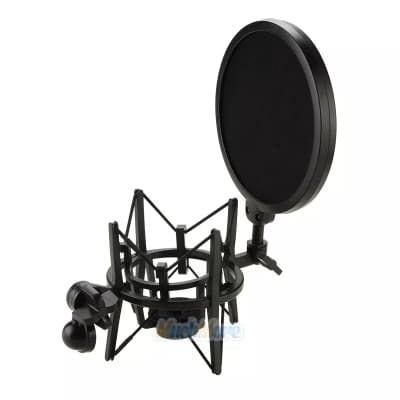 Double Layer Studio Microphone Mic Wind Screen Mask Big | Reverb