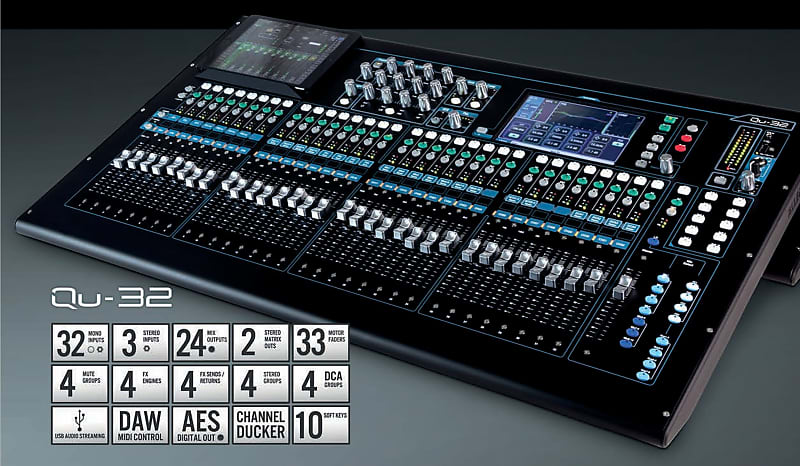 Allen & Heath Qu-32 Chrome 32-Channel Digital Mixer | Reverb