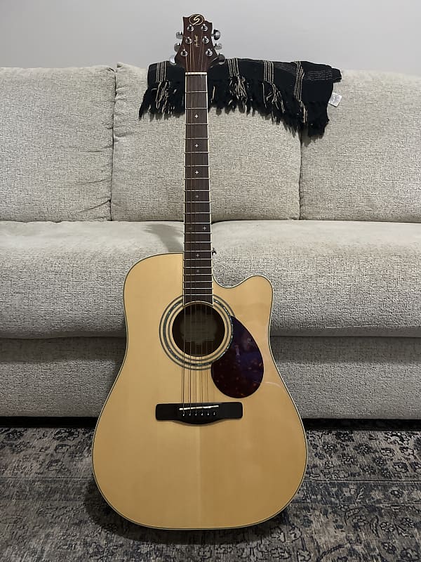 Samick D-5CE/N Gloss Natural/Satin Neck | Reverb UK