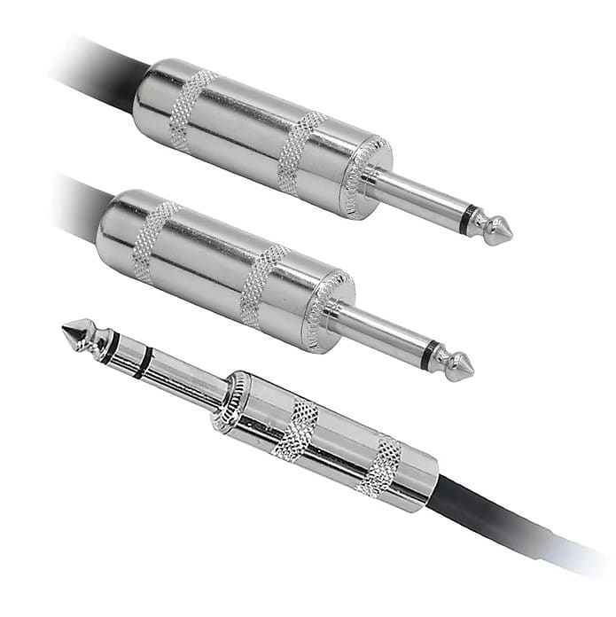 Tour Tough TPC126A 1/4" TRS Male to 2- 1/4" Plugs 1-Tip 1- | Reverb