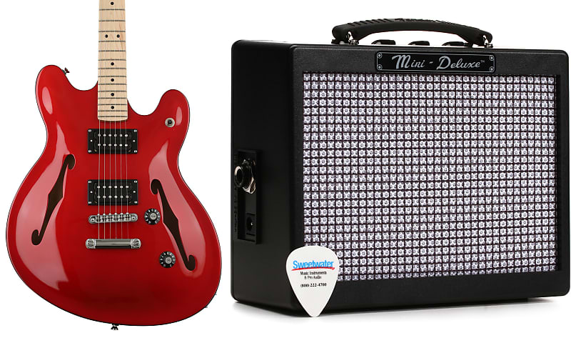 Squier Affinity Starcaster - Candy Apple Red Bundle with | Reverb