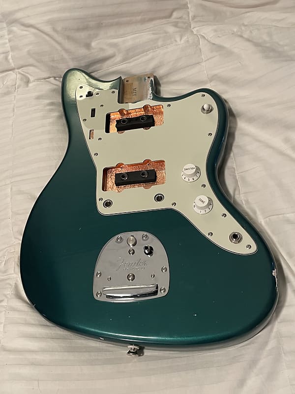 MJT Jazzmaster body loaded - Sherwood green/mint - Nitro | Reverb
