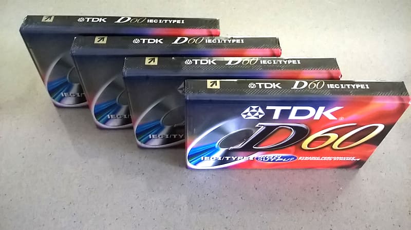 TDK D60 CASSETTE TAPES - MINT 4 pack - Fast shipping | Reverb
