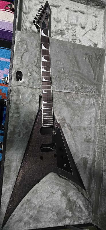 ESP LTD KH-V Kirk Hammett Signature Black Sparkle w/ no | Reverb