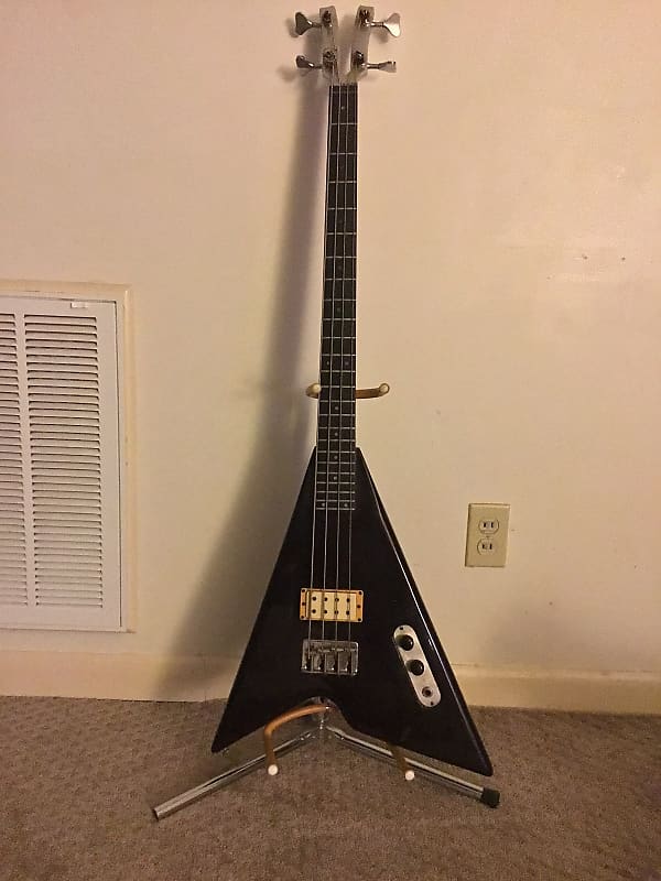 Vintage Kramer Flying V Plum Bass Guitar | Reverb Australia