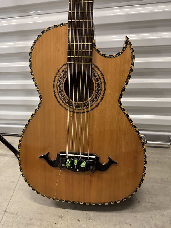 Lone Star Bajo Sexto 12 String Guitar- Natural w/Gig Bag | Reverb
