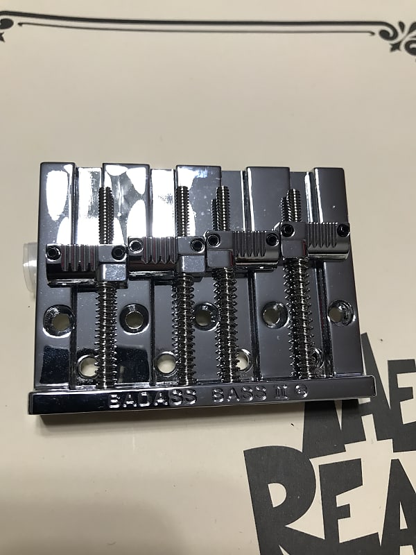 Leo Quan Badass II Chrome Bass Bridge, 4-string, notched | Reverb