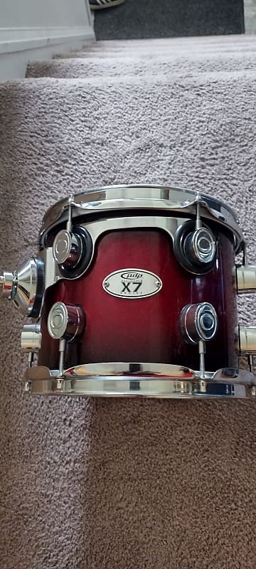 PDP 10x8" X7 All Maple - Red Sparkle Fade | Reverb