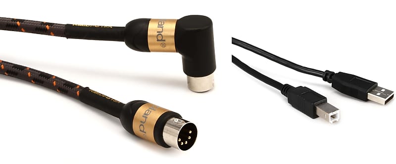 Roland RMIDI-G15A Gold Series Straight to Right Angle MIDI | Reverb