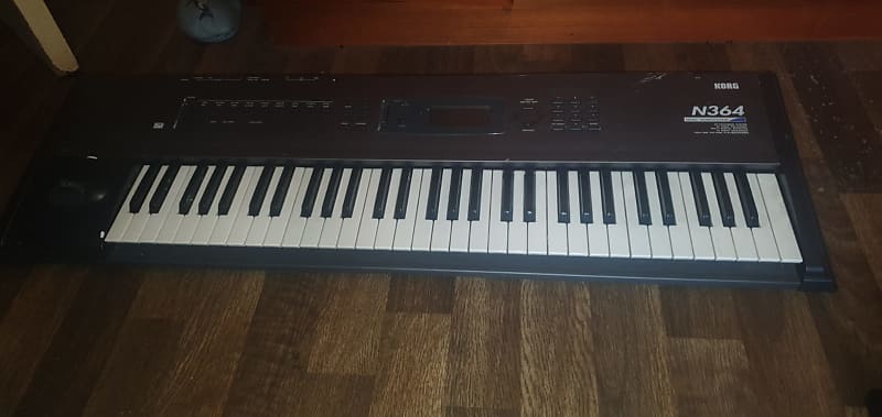 Korg N364 Music Work Station Keyboard Synthesizer 1996 Grey | Reverb