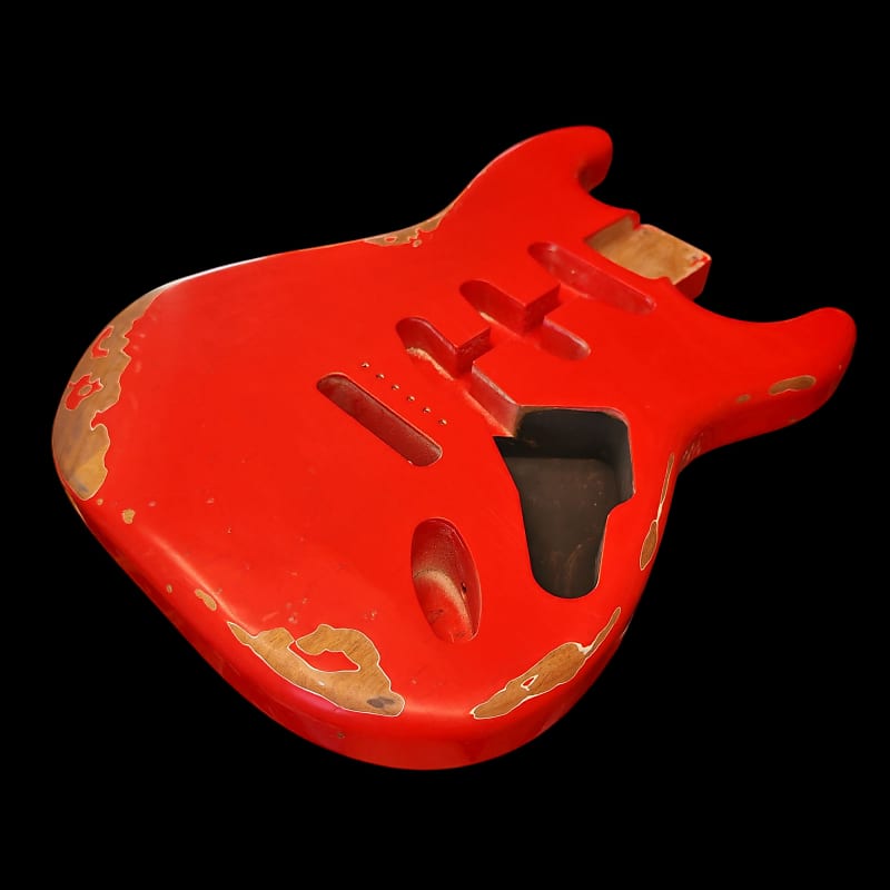 Strat Body - Nitro Relic Fiesta Red - LIGHT! | Reverb UK