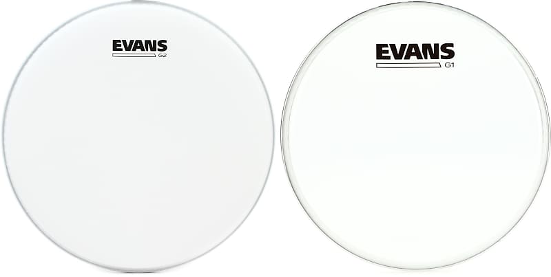 Evans G2 Coated Drumhead - 12 inch Bundle with Evans G1 Clear | Reverb