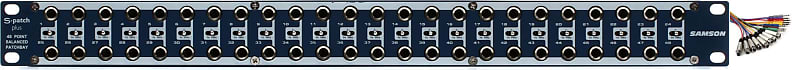 Samson S-Patch Plus 48-point Balanced Patchbay Bundle with | Reverb