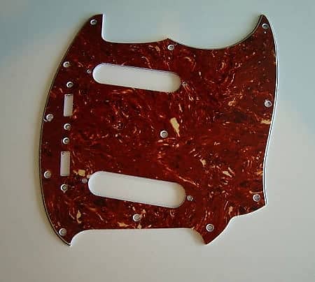 Red Tortoise Shell Pickguard,fits Fender USA Mustang | Reverb