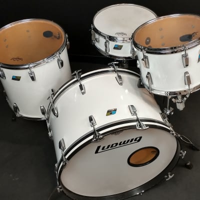 Ludwig 80s White Cortex 13/16/24/5x14 Drum Set | Reverb