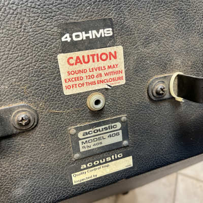 1970s Acoustic Model 406 2x15 Bass Cabinet | Reverb