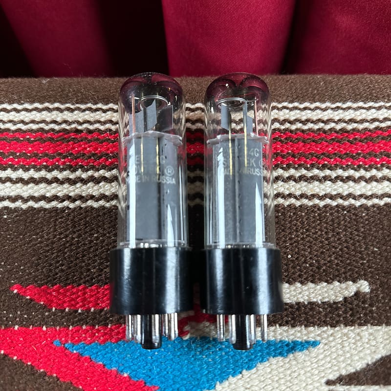 Sovtek EL34G Amplifier Power Tubes Pair Duet #114 | Reverb