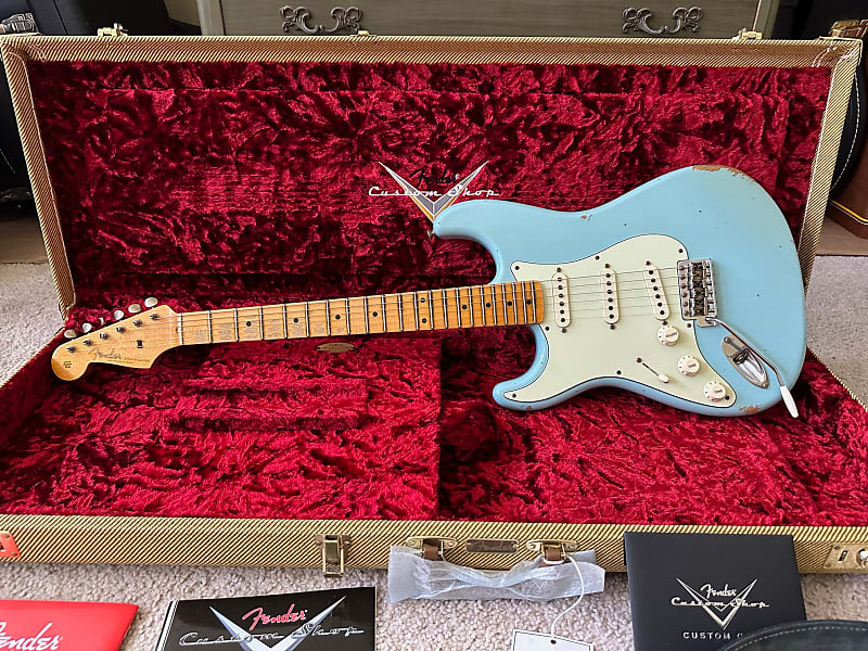 Fender Custom Shop '57 Stratocaster 2021 - Daphne Blue | Reverb