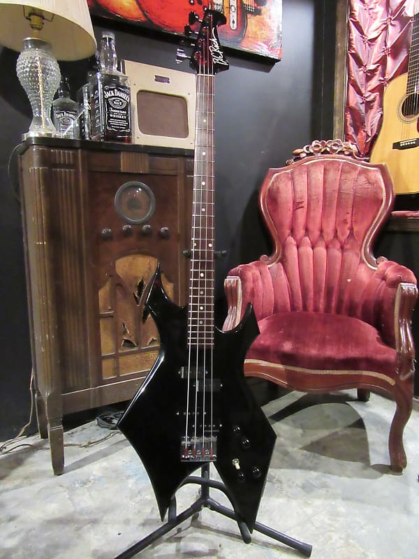1985-86 B.C. Rich Warlock Bass USA made Black | Reverb