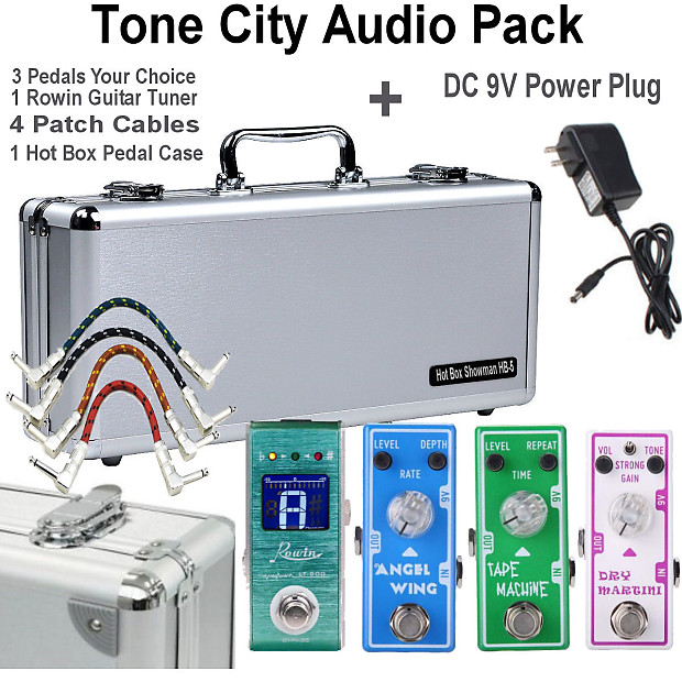 Tone City 3 Effect Pedal Bundle Plus pedalboard and Rowin | Reverb