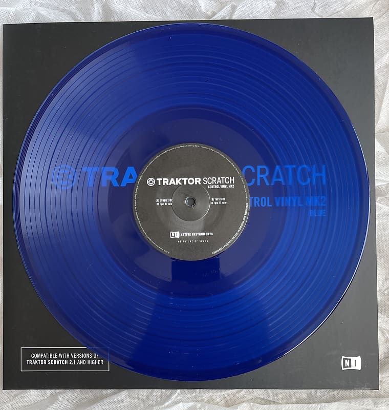 Native Instruments Traktor Scratch Vinyl MK 2 2022 Blue | Reverb