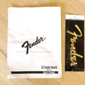 Fender '63 Tube Reverb Unit Tank Lacquered Tweed Near Mint w/ | Reverb