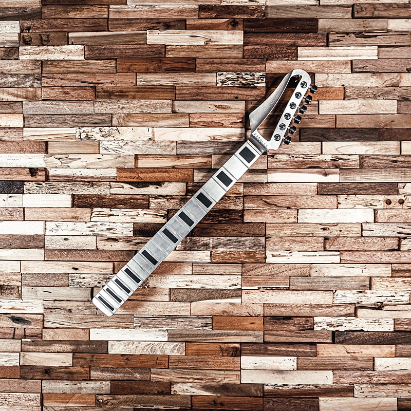 Bolt-On Neck 25.5" - brushed - black block inlays -STRAIGHT | Reverb