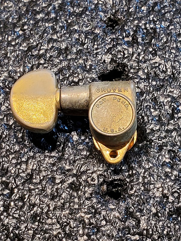 (#T357) 1950's Grover Romantic Gold Pat Pending Tuner Treble | Reverb