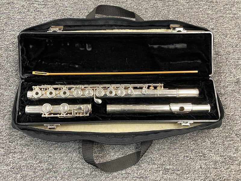 E.L. DeFord Silver Head & Body Open Hole C Foot Flute | Reverb