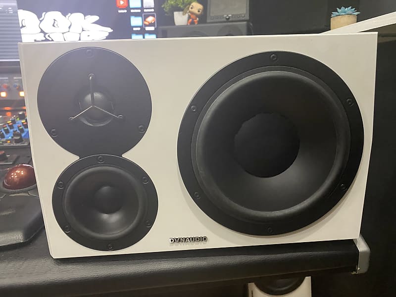 (Left)Dynaudio LYD 48 3-Way Active Studio White Monitor | Reverb