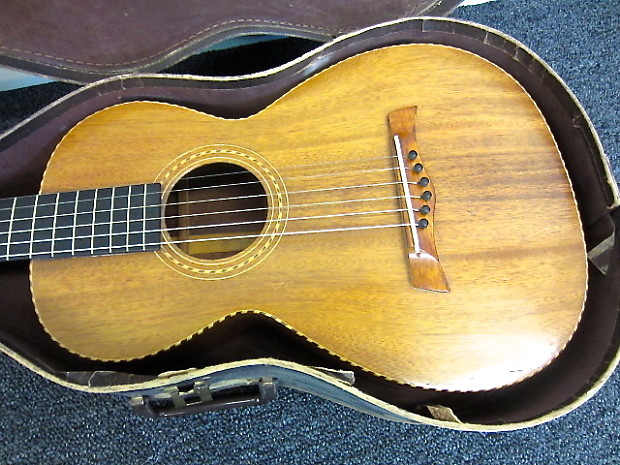 Oscar Schmidt Koa Parlor Guitar 1920's Weissenborn Rope | Reverb