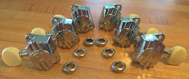 Danelectro Tuners / Tuning Machine Heads -- 3 x 3; Chrome; | Reverb