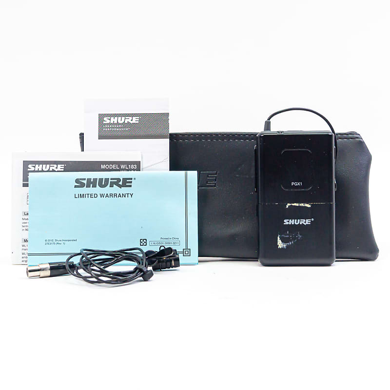 Shure PGX1 Bodypack with Shure WL185 Lavalier Microphone, | Reverb