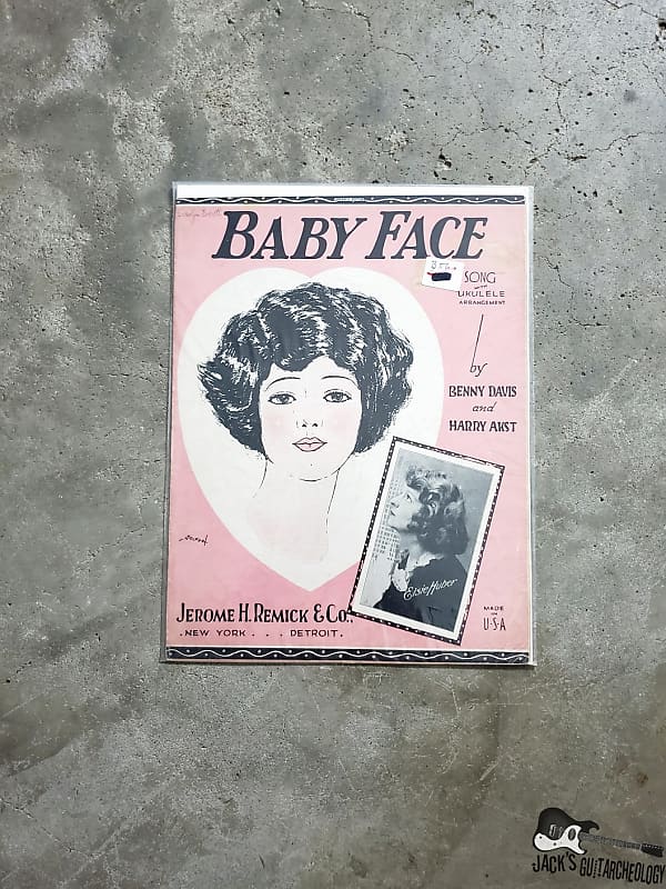 Vintage "Baby Face" Benny Davis / Harry Akst Sheet Music | Reverb