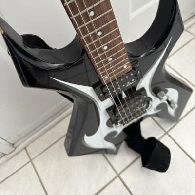 B.C. Rich Warlock (Bronze Series) Early 2000s - Black White | Reverb