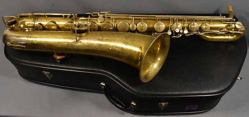 Vintage Buescher Gold Plated Baritone Sax | Reverb