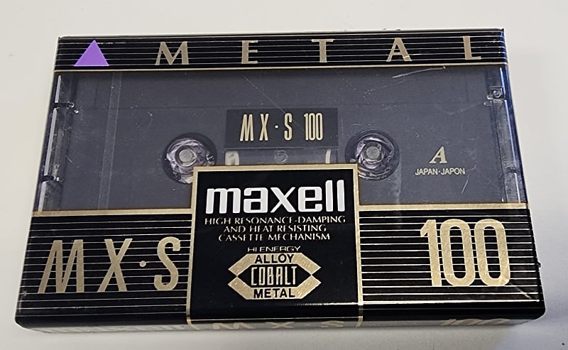 NEW SEALED MAXELL MX-S 100 Blank Cassette Tape Cobalt Alloy | Reverb