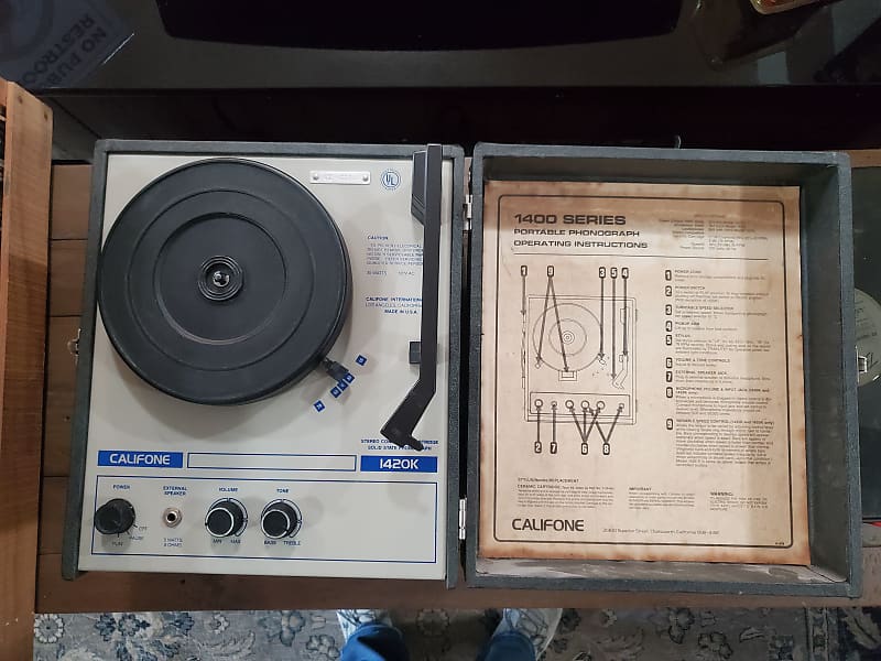 Vintage Califone 1420K Portable Record Player | Reverb