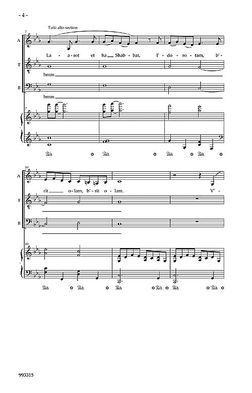 Vshamru Transcontinental Music Choral Satb Debbie Friedman | Reverb